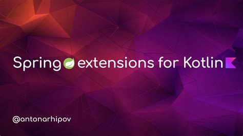 Springio 2022 Spring Extensions For Kotlin Speaker Deck