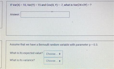 Solved If Var X Var Y And Cov X Y What Is Chegg Com