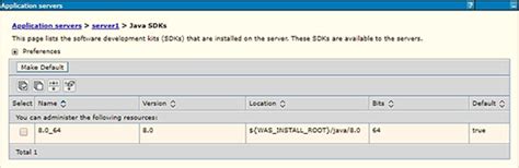 manage ibm websphere sdk java technology edition versions