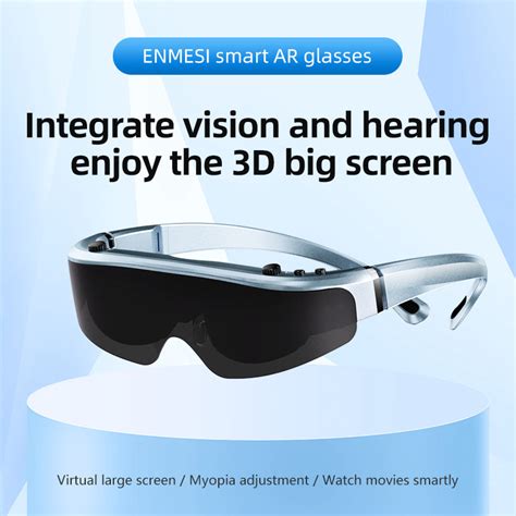 Usb C Ar Smart Glasses With 1800 Nits Large Fov 43° 1080p 60hz Oled Head Mounted Display