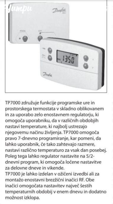 Danfoss Tp7000 Nadometni Sobni Termostat