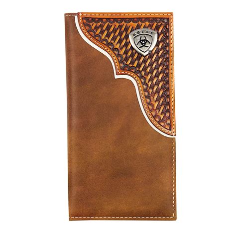 Ariat Mens Wallet Bi Fold Rodeo Brown Wlt1110a Pakenham Western