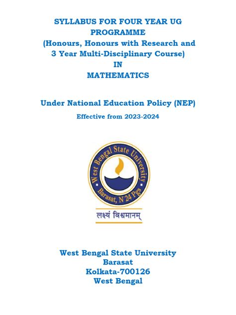 Math Ug Nep Syllabus Pdf