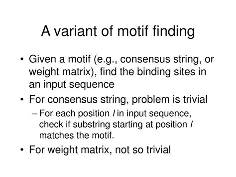 Ppt Motif Finding Lecture 1 Powerpoint Presentation Free Download