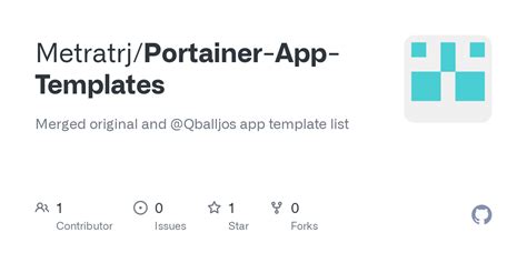 Github Metratrjportainer App Templates Merged Original And Qballjos App Template List