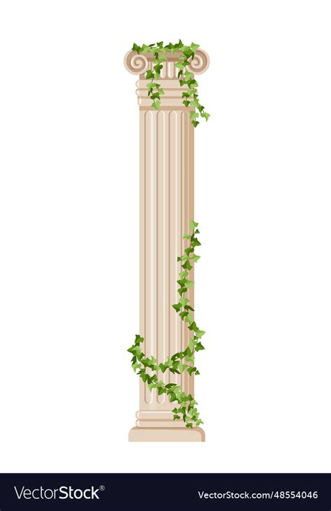 Ivy Covered Column Concept Royalty Free Vector Image