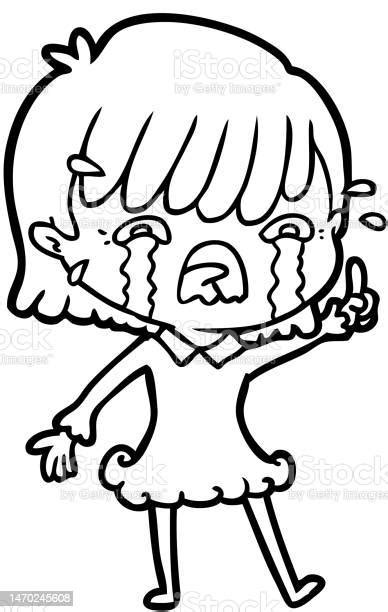 Cartoon Girl Crying Stock Illustration Download Image Now Adult