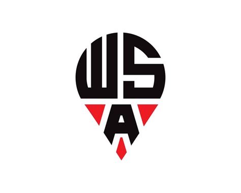 Premium Vector Wsa Letter Location Shape Logo Design