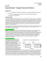 Understanding Complex Inheritance Patterns Beyond Mendel S Laws Course Hero