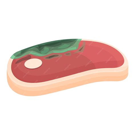 Premium Vector Contaminated Steak Icon Cartoon Vector Virus Meat Food