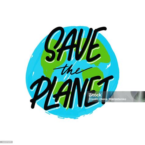 표현 문자는 지구를 저장 깨끗한 환경을위한 선전 스티커 지구를 저장합니다 문구는 에코 블로거 자연 보호 기사에 대한 지구를 저장