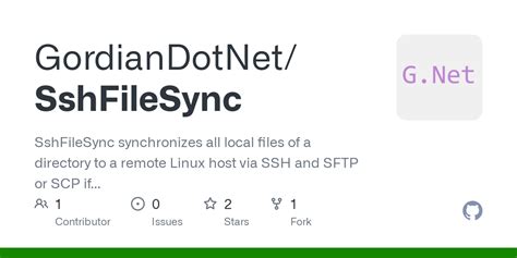 Github Gordiandotnet Sshfilesync Sshfilesync Synchronizes All Local Files Of A Directory To A