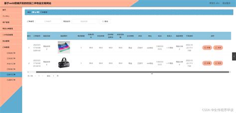 基于web前端开发的校园二手物品交易网站源码开题基于web做一个校园二手交易平台 Csdn博客