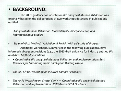 Bio Analytical Method Validation Usfda Guidlines Pptx