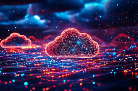 Ultra Modern Cloud Computing With Glowing Ai Security Layers High