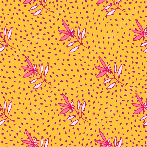 Simple Outline Flower Seamless Pattern Background Outline Doodle Flower Background Image And