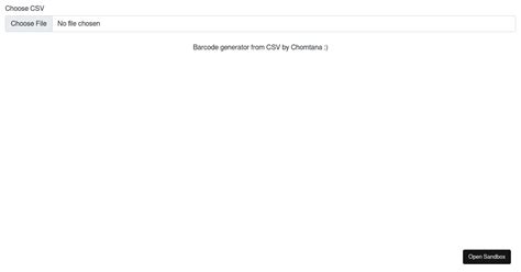 Barcode Generator Csv Codesandbox