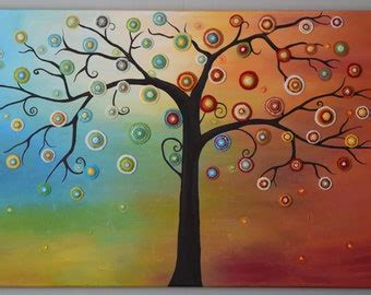 Mixed Media Tree Art Etsy