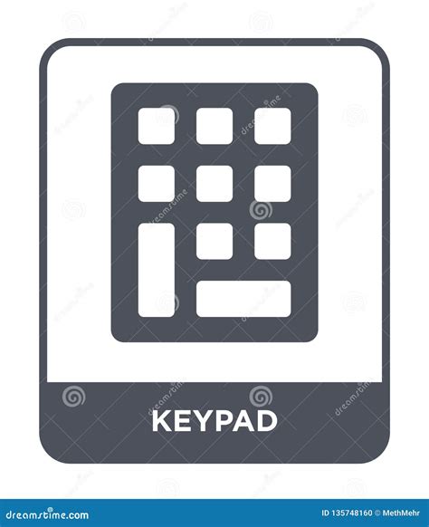 Keypad Icon In Trendy Design Style Keypad Icon Isolated On White