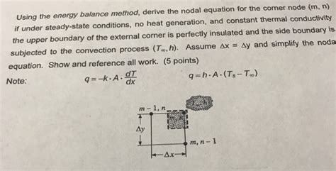 Solved Using The Energy Balance Method Derive The Nodal