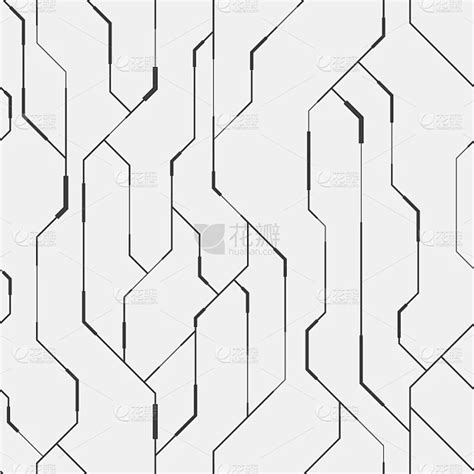 高科技背景。抽象矢量无缝模式。 花瓣网