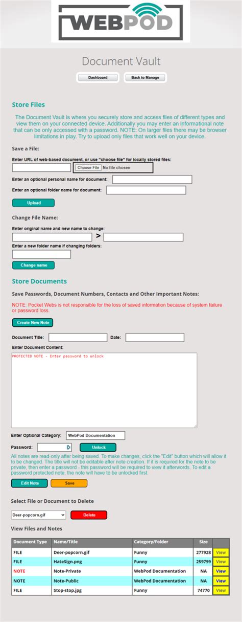 New Webpod Feature Pocket Webs Llc