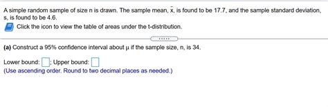 Solved A Simple Random Sample Of Size N Is Drawn The Sample Chegg