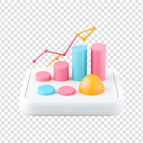 Free Psd Upward Trending Colorful Bar Graph Showing Growth Success And Progress
