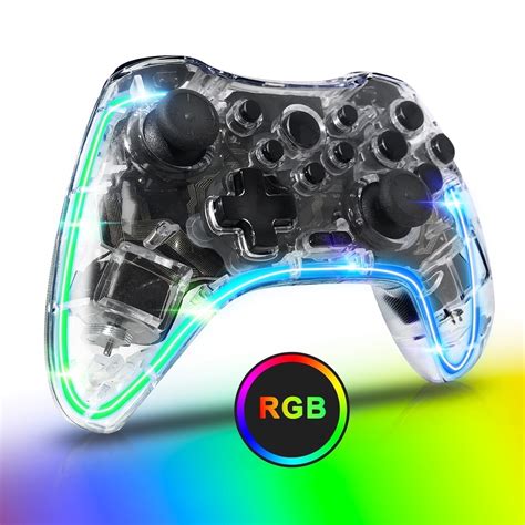 Infisu Switch Pro Controller Wireless Rgb Led Light Compatible With Switch Lite Oled Pc