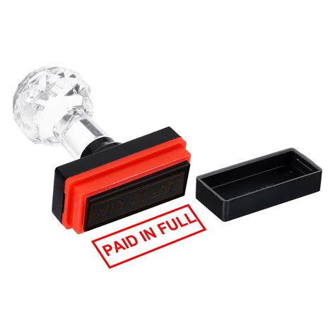 Paid In Full Stamp Self Inking Red Ink Office Stamps Pre Inked Message