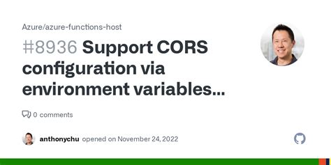 Support Cors Configuration Via Environment Variables When Not Running