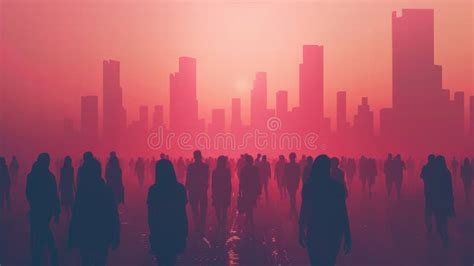 Conceptual Visualization Of Population Growth And Its Effects On Cities Stock Image Image Of