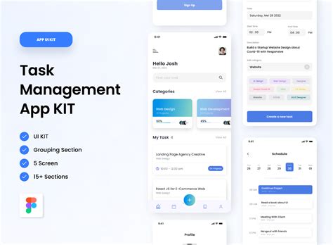 Task Management App Kit Figma