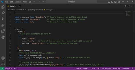 Shibin M S On Linkedin Qr Code Generator I Developed A Command Line Application In Nodejs That