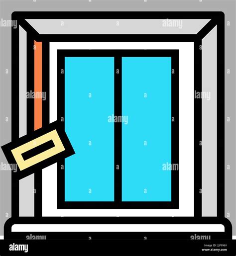 Slope Window Putty Color Icon Vector Illustration Stock Vector Image And Art Alamy