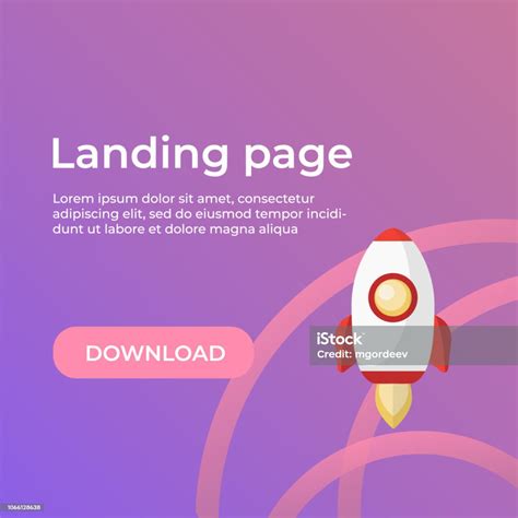 방문 페이지 템플릿입니다 웹사이트와 애플 리 케이 션에 대 한 웹사이트 템플릿입니다 방문 페이지 벡터 디자인 Ui 개념에 대한 스톡 벡터 아트 및 기타 이미지 Istock