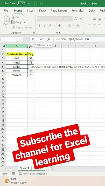 vlookup excel excelformula textfunction exceltips exceltricks excelshorts textfunction