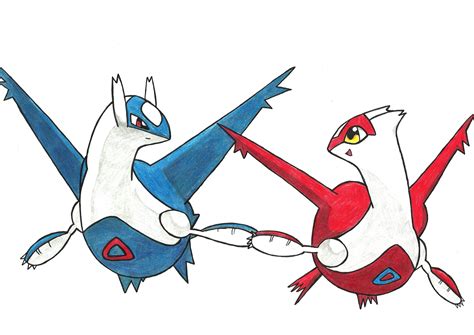 Latias And Latios Fanart Full View Dedication By Leyasakura On