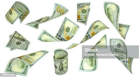 미국 달러 지폐의 3d 렌더링은 흰색 배경에 분리된 다양한 각도와 방향으로 날아간다 0명에 대한 스톡 사진 및 기타 이미지 0명 가나 개체 그룹 Istock