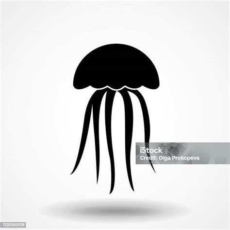 해파리 아이콘 벡터입니다 이벤트 그림 흰색 배경에 고립 된 평면 벡터 기호 모바일 개념과 웹 디자인에 대 한 간단한 기호입니다 벡터 일러스트입니다 개념에 대한 스톡 벡터