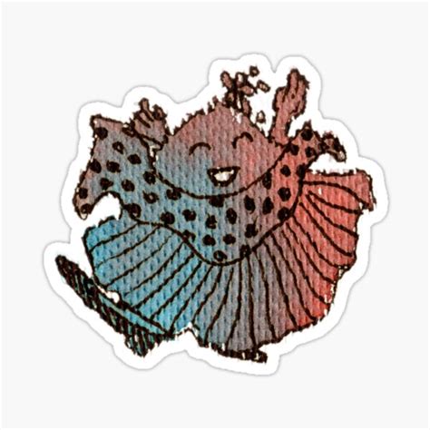 Happy Dancing Blob Doodle Hirameki Sticker For Sale By Euniza Redbubble
