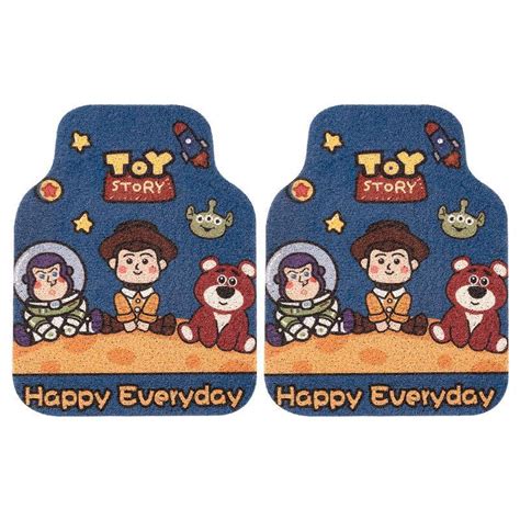 เสื่อรถการ์ตูนน่ารักเสาหินเสื่อสากลง่ายต่อการทำความสะอาดพรมกันลื่นพรมปูพื้นในรถเสื่อวงกลมผ้าไหม