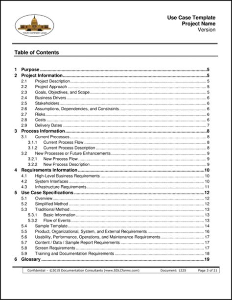 Sdlcforms Use Case Template