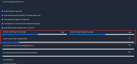 Feature Request Increase Maximum Generation Dimensions And Step Using A New Setting · Issue