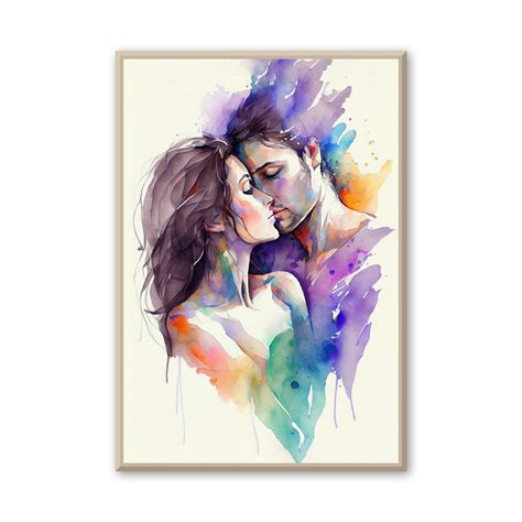 Abstract Love Art Couple