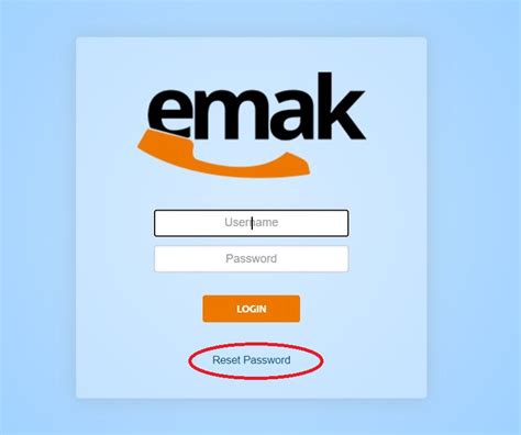 Emaks Portal User Account Password Reset Emak Telecom
