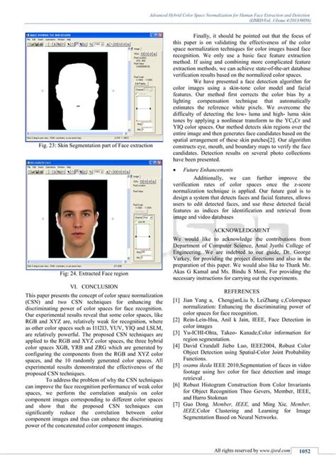 Advanced Hybrid Color Space Normalization For Human Face Extraction And Detection Pdf