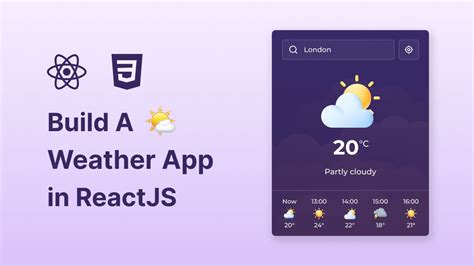 ⛅ Build A Weather App In React Js And Css React Js Weather App Tutorial Youtube