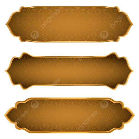Set Of Aesthetic Golden Islamic Text Boxes Islamic Text Box Golden