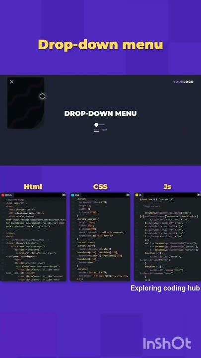 Drop Down Menucoding Frontendcourse Youtube
